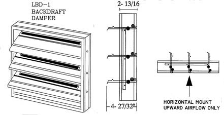 WebReps B2B Wholesale HVAC-R | 24x24 - Aluminum Gravity BackDraft ...